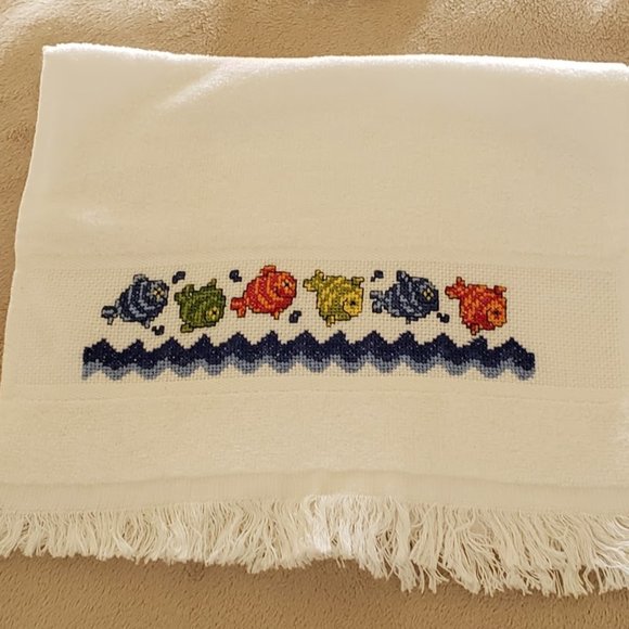 Hand Crafted | Accessories | Cute Fish Baby Burp Cloth | Poshmark